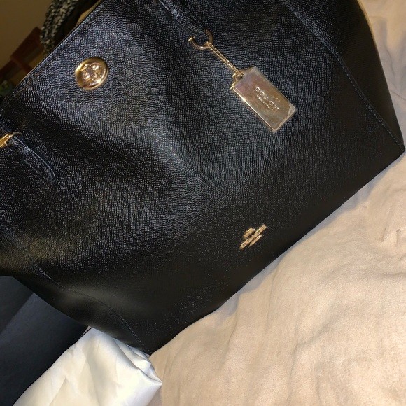 Coach | Bags | Coach Large Tote Black Leather | Poshmark